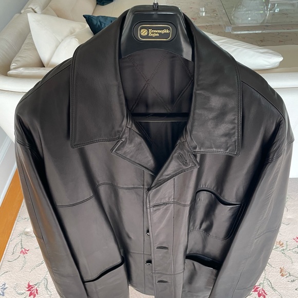 Ermenegildo Zegna | Jackets & Coats | Ermenegildo Zegna Vintage Leather ...